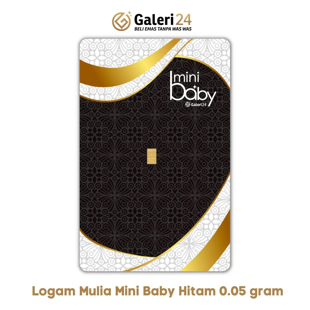 Jual Emas Batangan Mini Baby Series - Mini Baby Hitam 0.05gr | Galeri 24