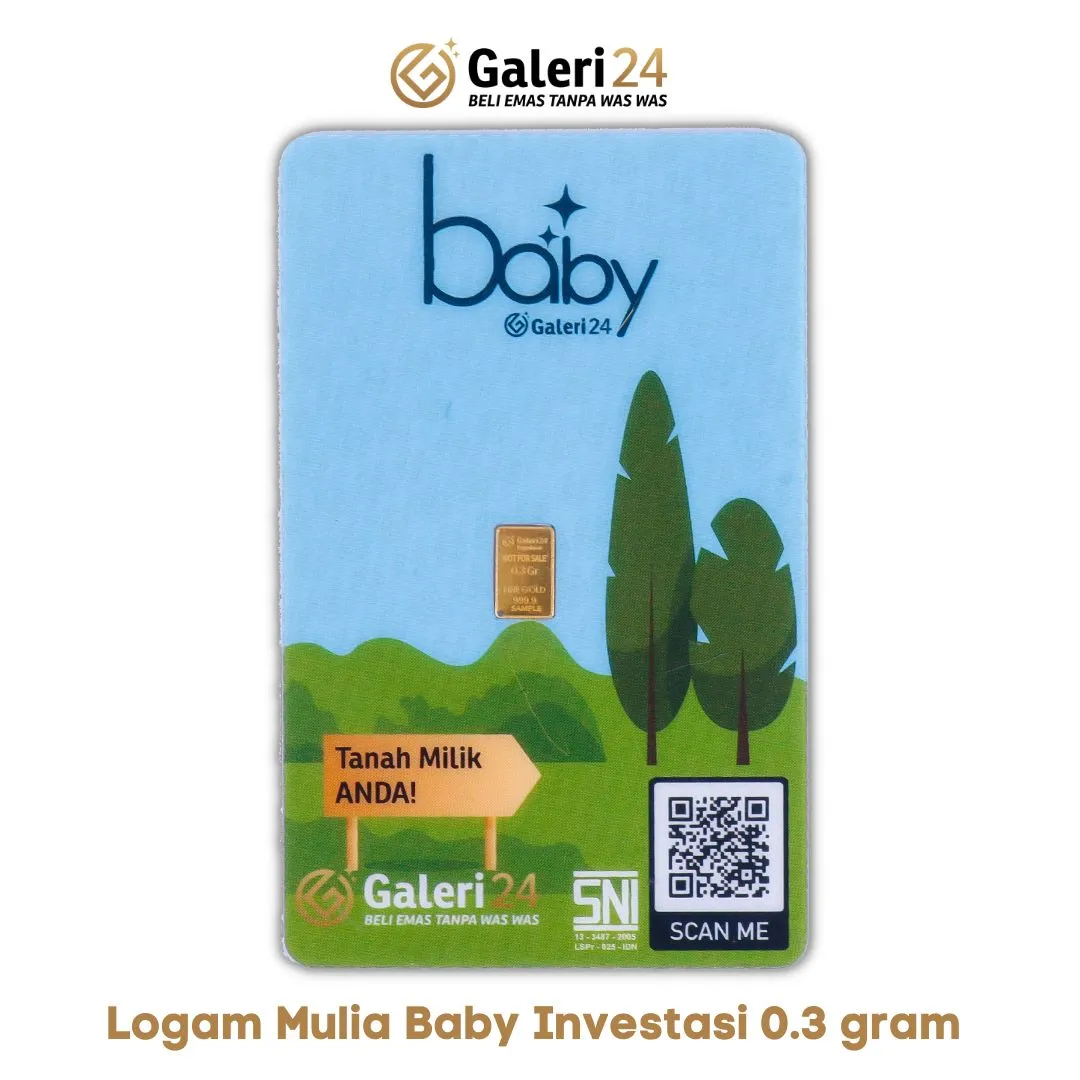 Jual Emas Batangan Baby Investasi - 0.3 | Galeri 24