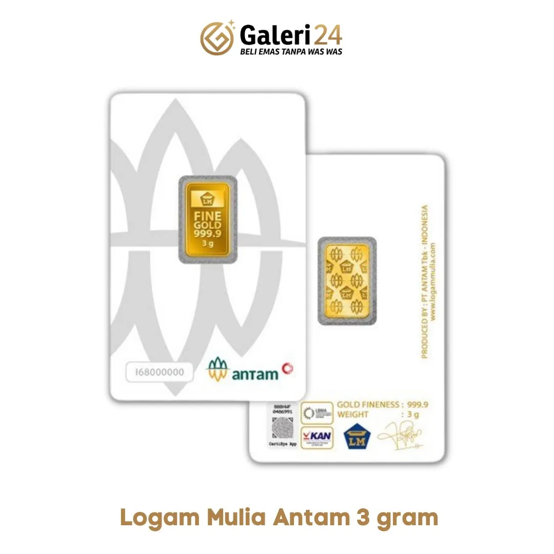 Jual Emas Batangan Antam - 3 gram | Galeri 24